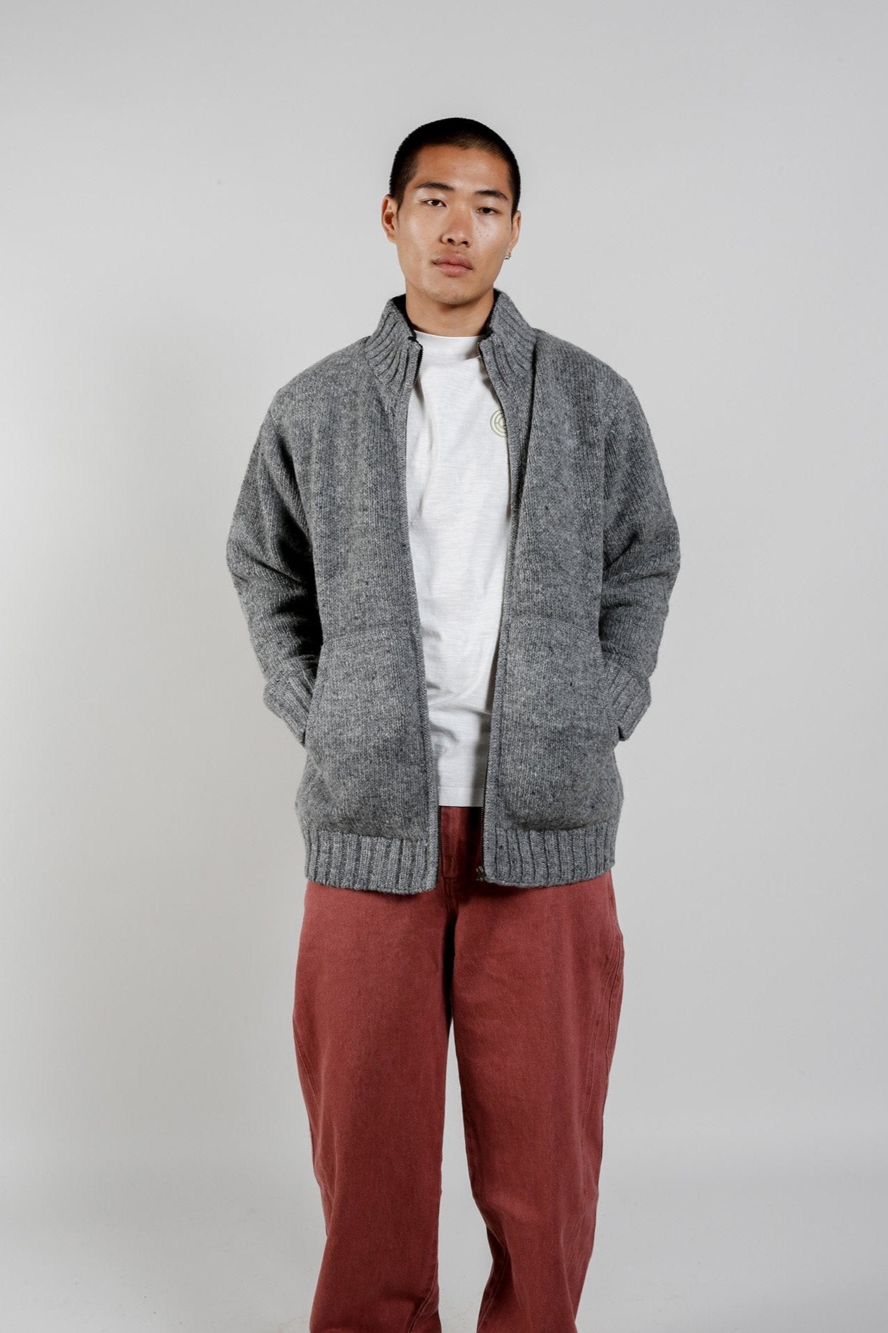 BUNJI JACKET | Grey Organic Cotton Men's Jacket | Komodo Fashion