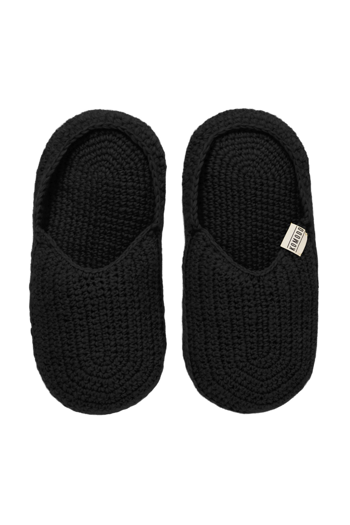 HIDE slippers | Black Lambswool Sole Padding Slippers | Komodo Fashion
