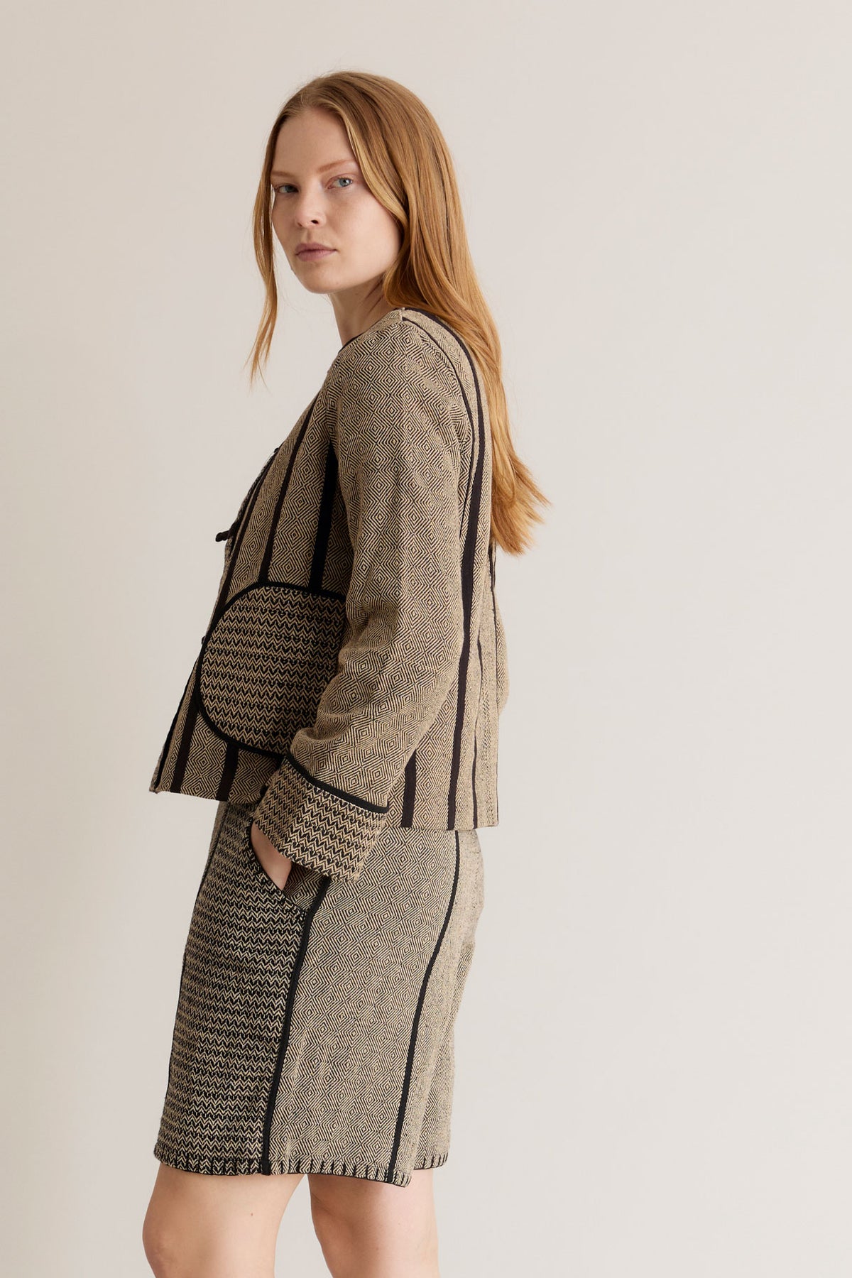 NORA - Organic Cotton Jacket Monochrome Patchwork | Vegan | Sustainable ...